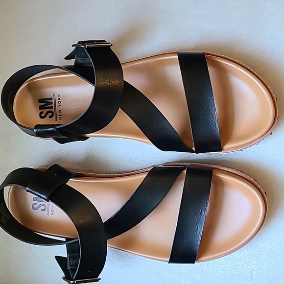 SM New York | Shoes | Sm New York Brand Womens Black Sandals Size 85 ...